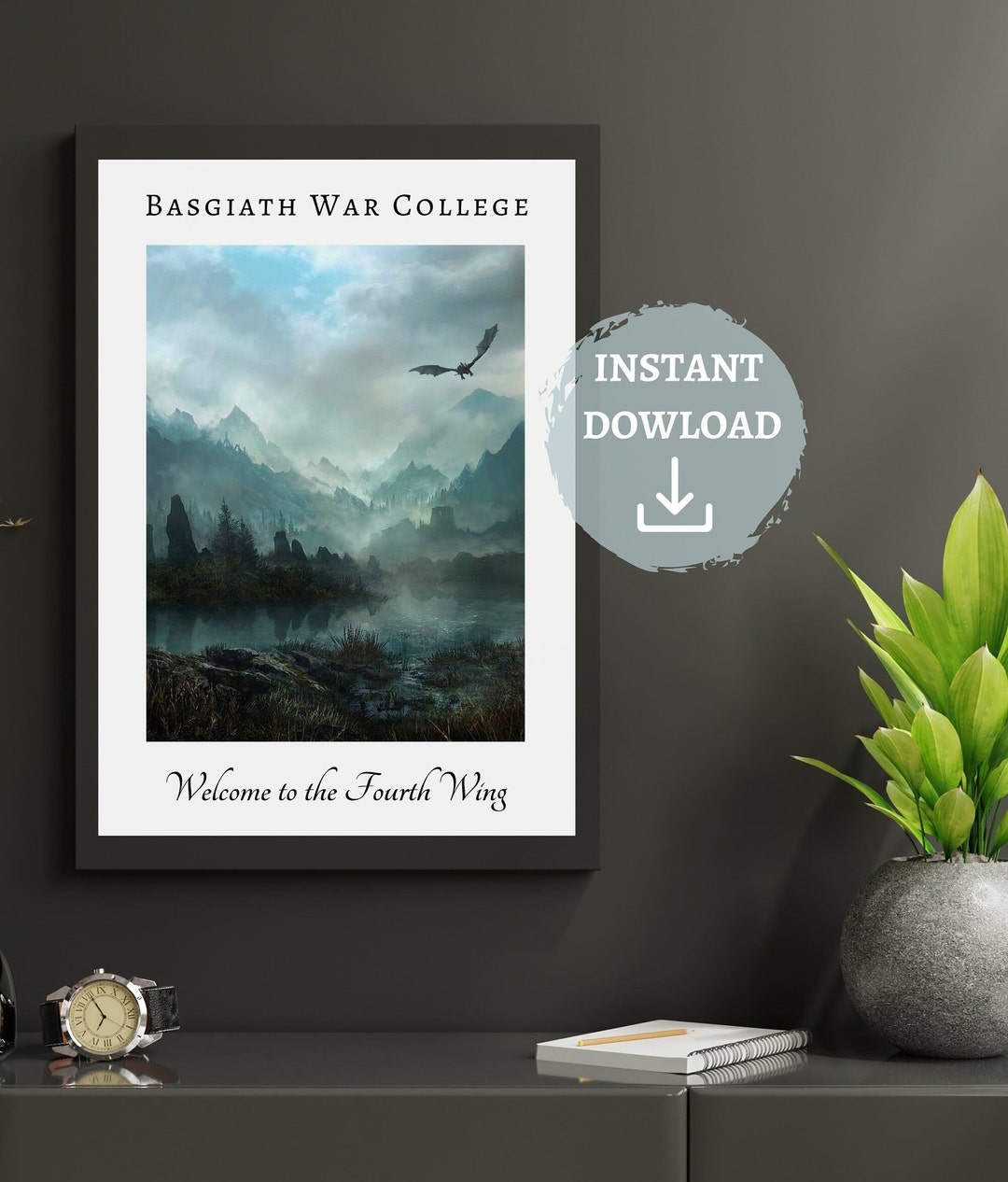 Fourth Wing Instant Digital Download Art Print, Iron Flame, Onyx Storm ...