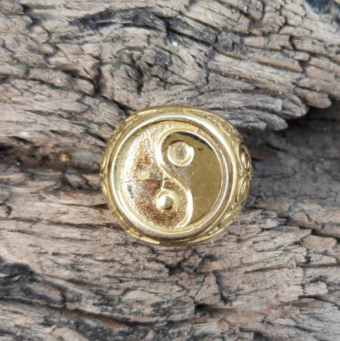 Classic Yin Yang Ring Chinese Ying Yang Jewelry Man Signet - Etsy