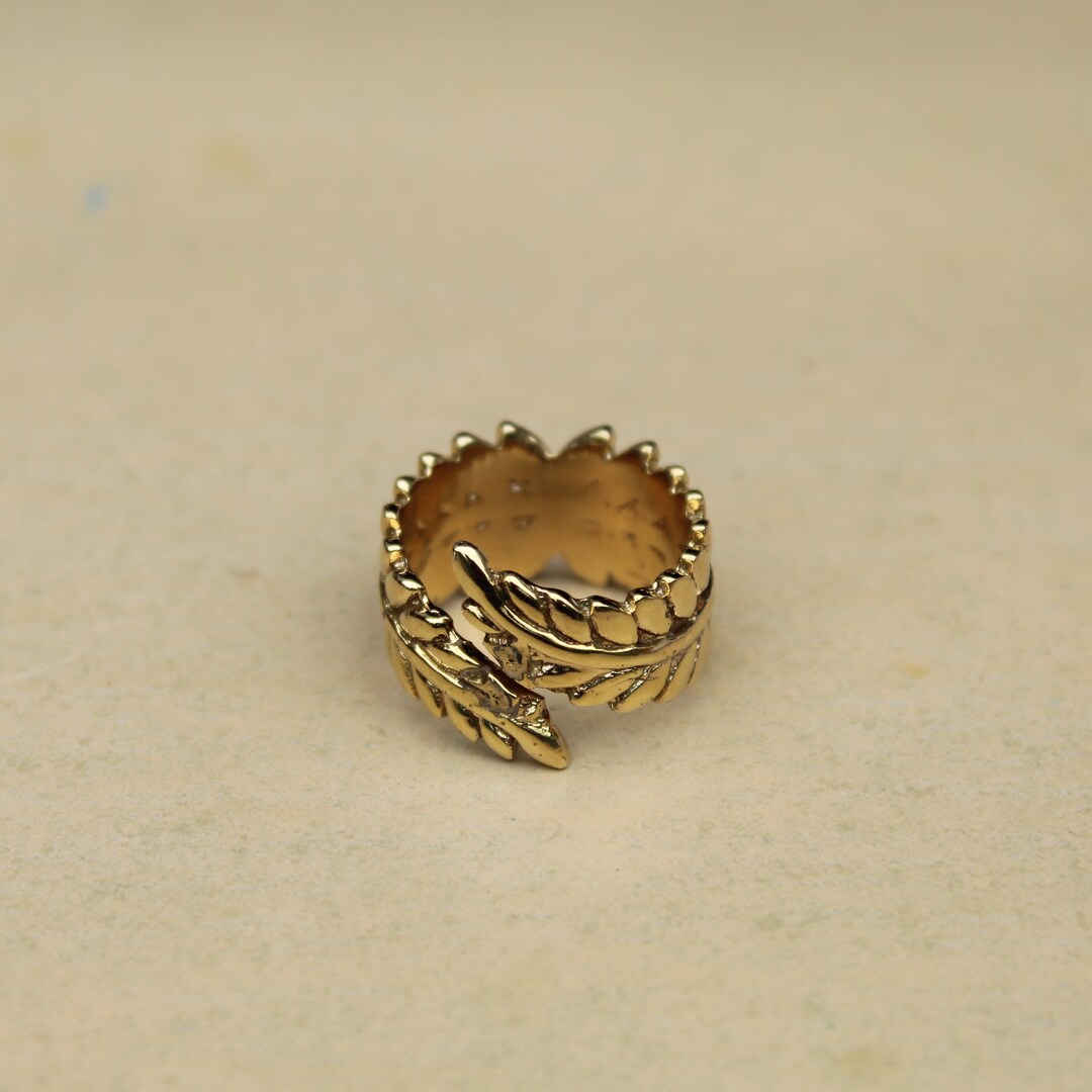 Angel Feather Ring Gold Feather Wing Ring, Wrap Around Ring, Women ...