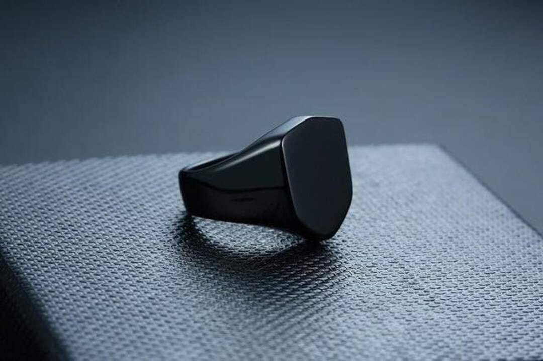Viking Flat Bar Signet Ring, Personalized Gifts Man Rings, Plain Silver ...