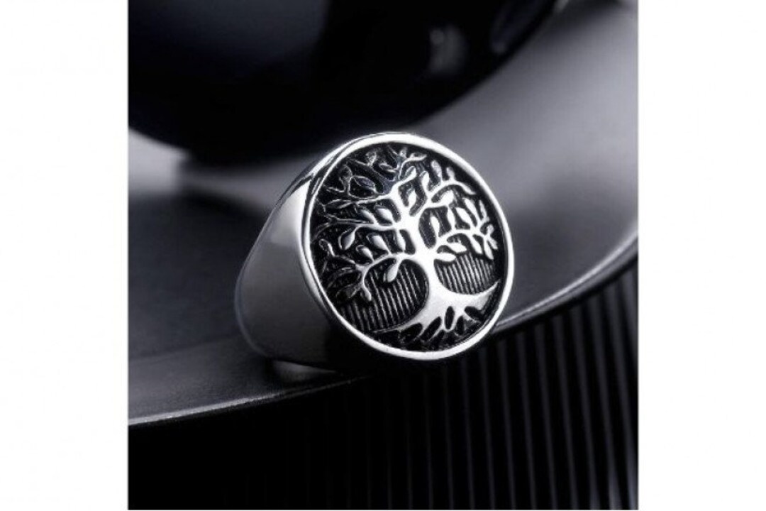 Silver Tree of Life Ring, Tree of Life Wedding Handmade Rings, Stack ...