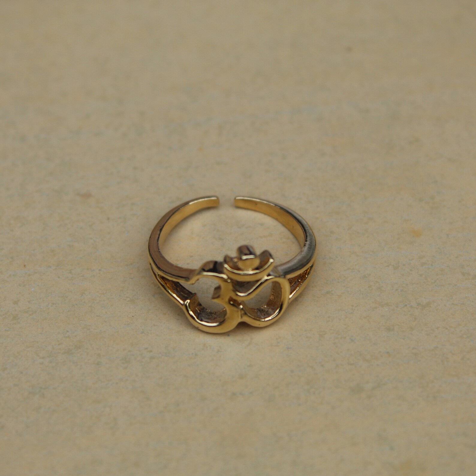 Om Ring Ohm Signet Ring, 14k Gold Plated Rings, Adjustable Ring ...