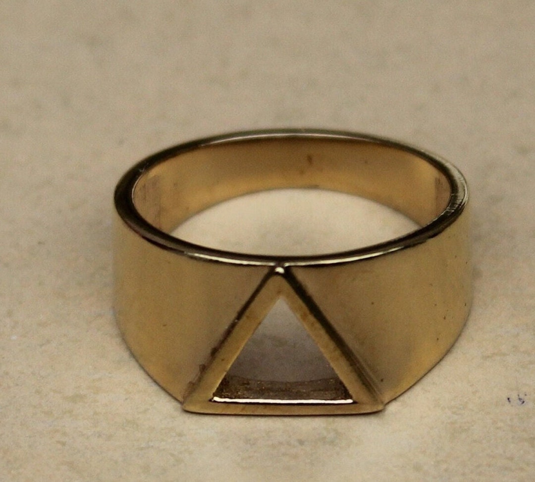 Buy Hollow Triangle V Ring, Chevron Rings. Minimalist Rings, Geometric ...