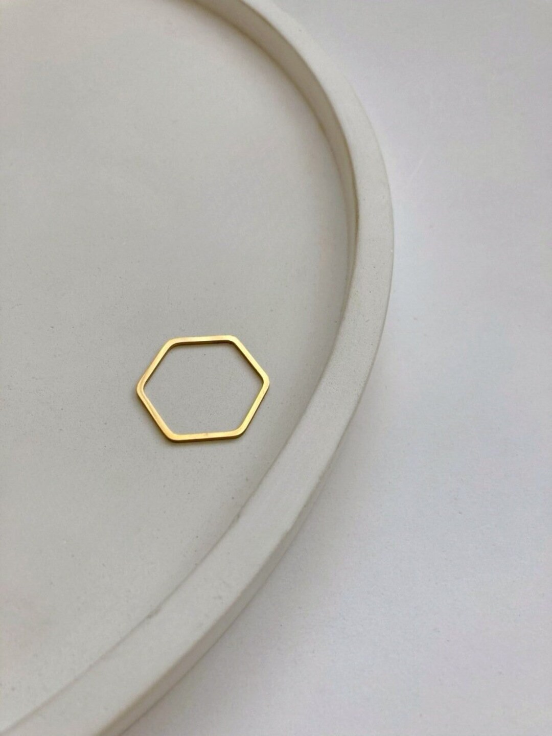 Hexagon Wedding Ring Silver Hex Ring Band Gold Woman Ring - Etsy