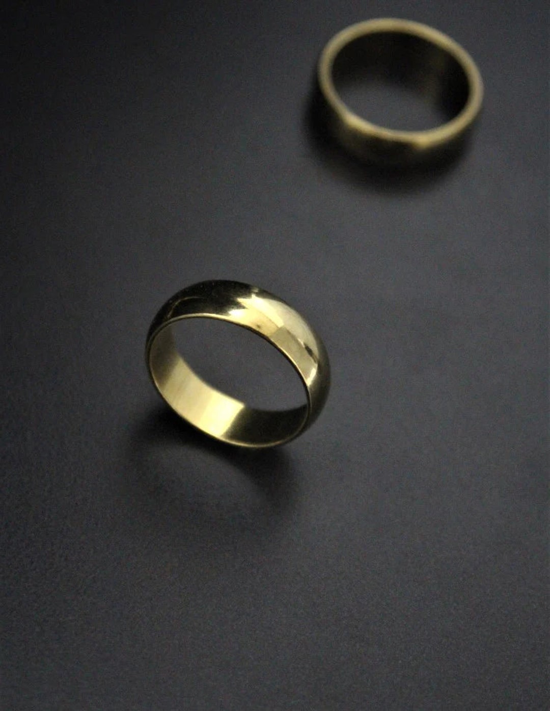 Plain Dome Wedding Band Ring. 14k Solid Gold 2mm Dome Wedding Band ...