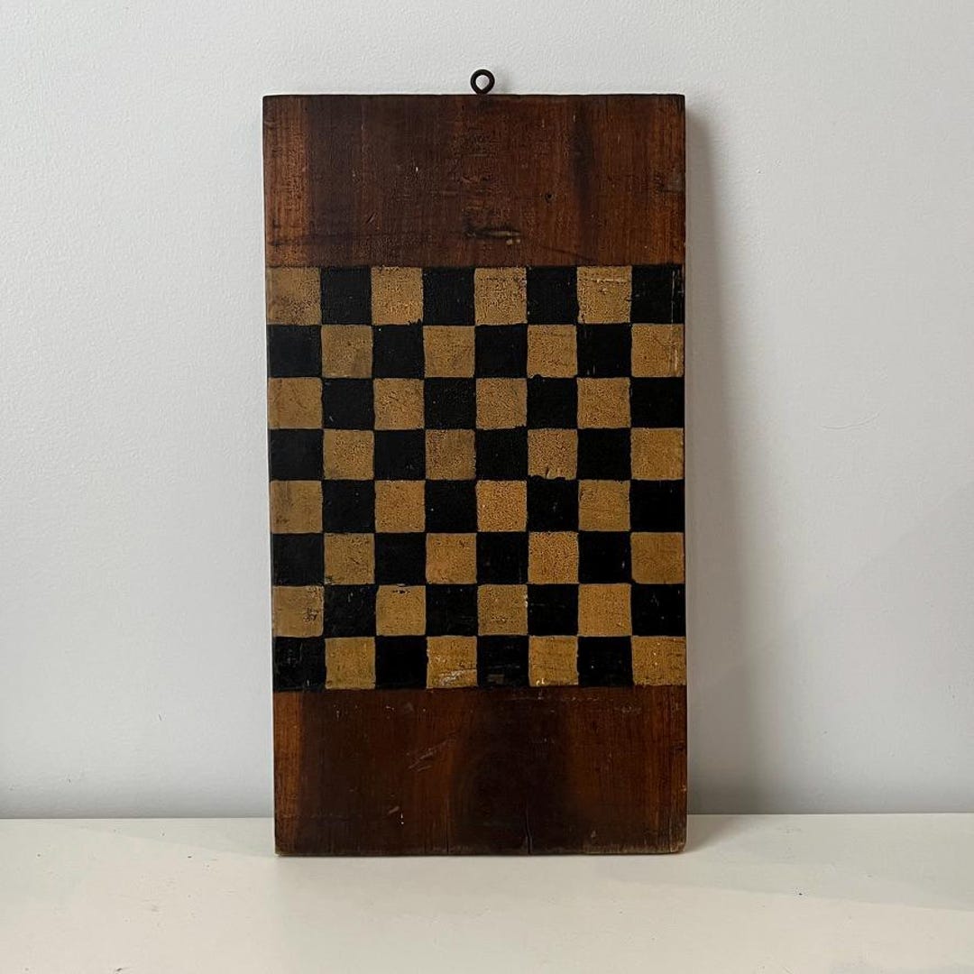 ANTIQUE WOODEN CHECKERBOARD - Etsy