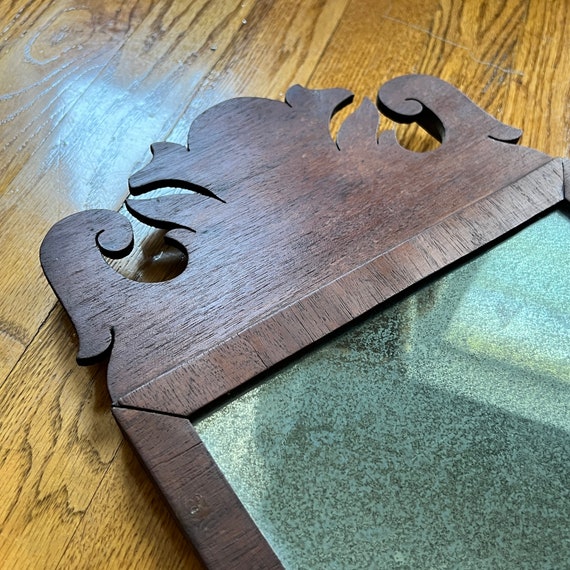 Antique Queen Anne 18th C. Mahogany Mirror - Etsy