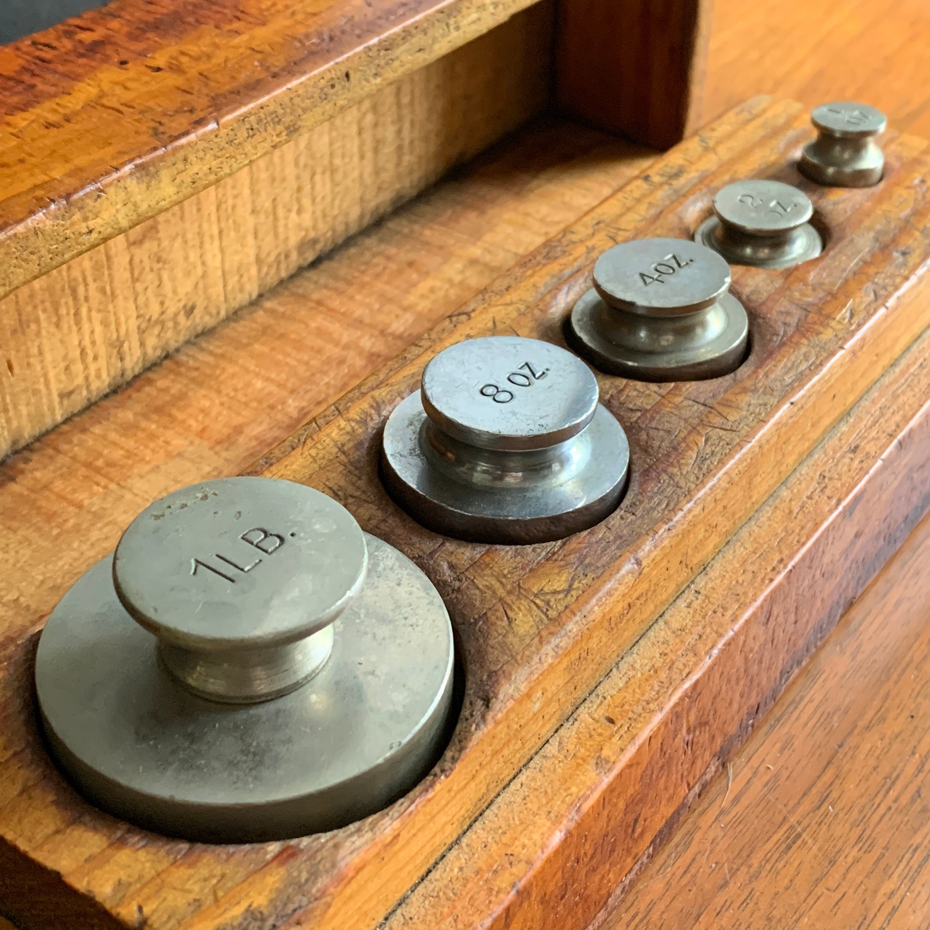 Antique Bakers Scale Weights in Original Wooden Box - Etsy