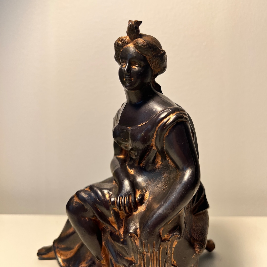 Renaissance Woman Statue Figure Clock Topper Decoration Cast Metal - Etsy