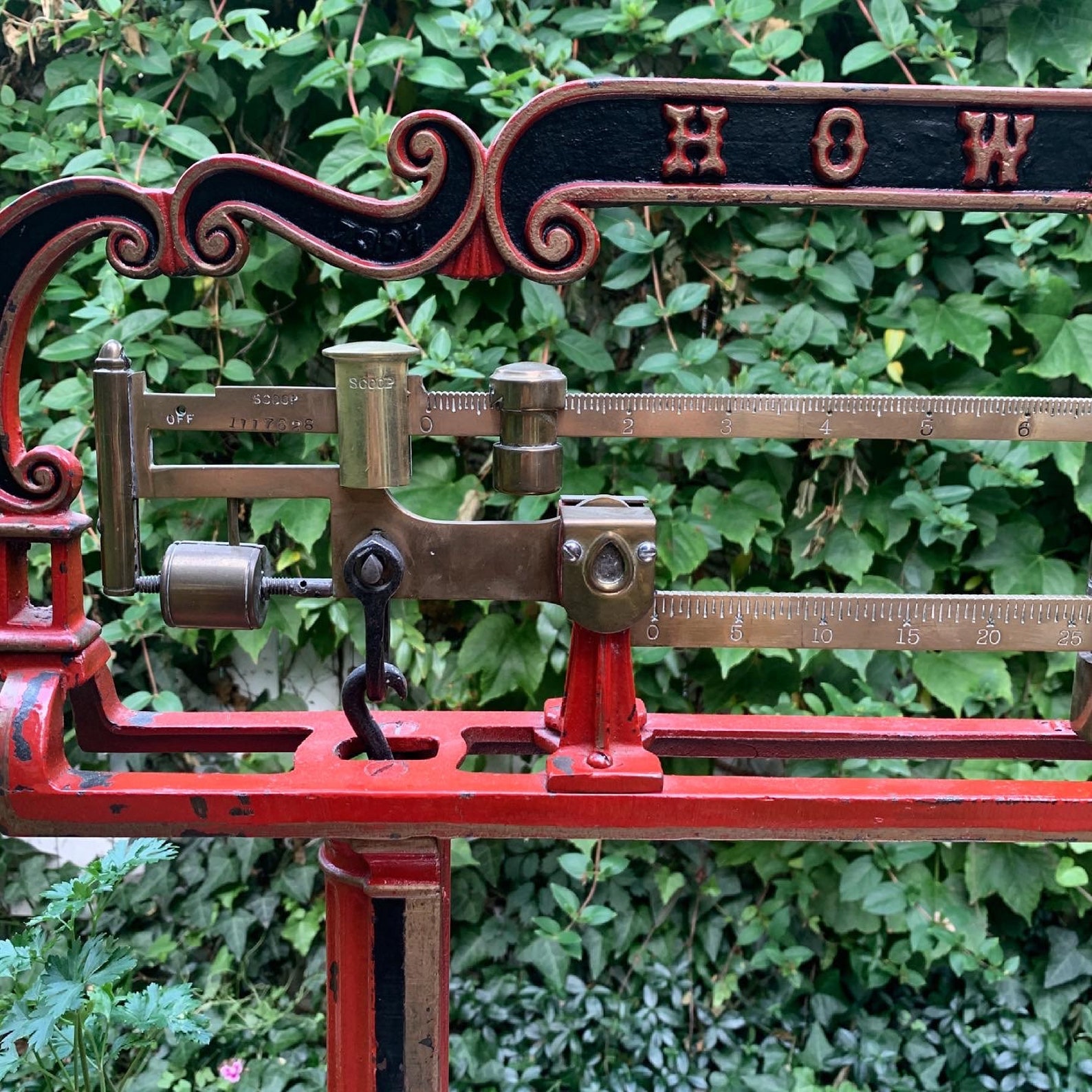 HOWE 50lb Cast Iron Scale With Original Red Paint Early 1900's - Etsy