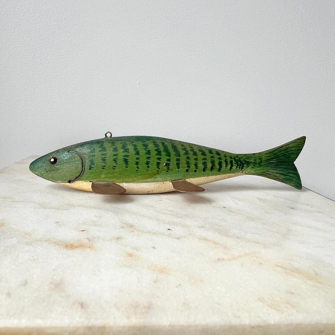 Folk Art Fish Decoy Hand-carved and Painted - Etsy