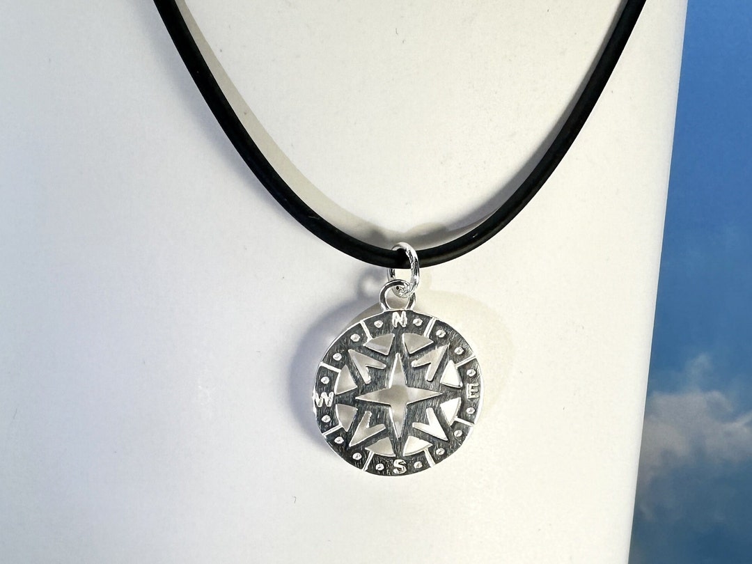 Windrose Pendant 925 Silver Incl. Chain - Etsy