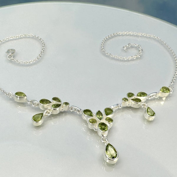 Peridot Necklace - Etsy