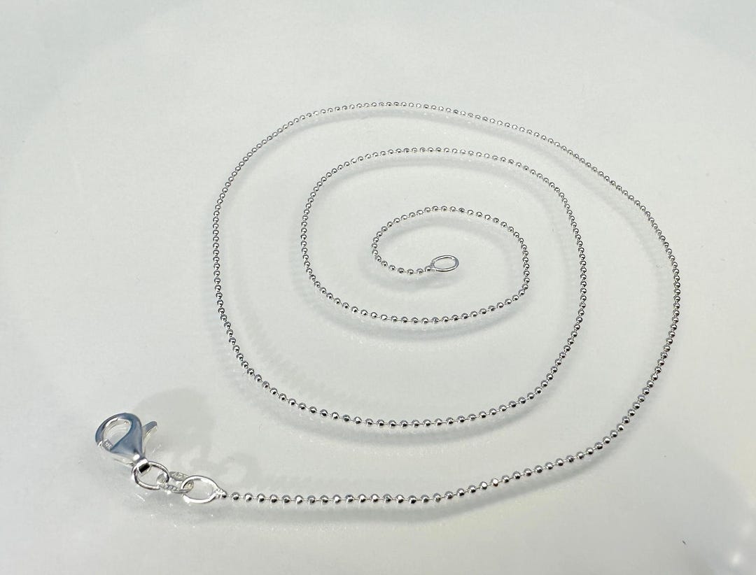 Necklace Dot Chain Made of 925 Sterling Silver 45 Cm - Etsy