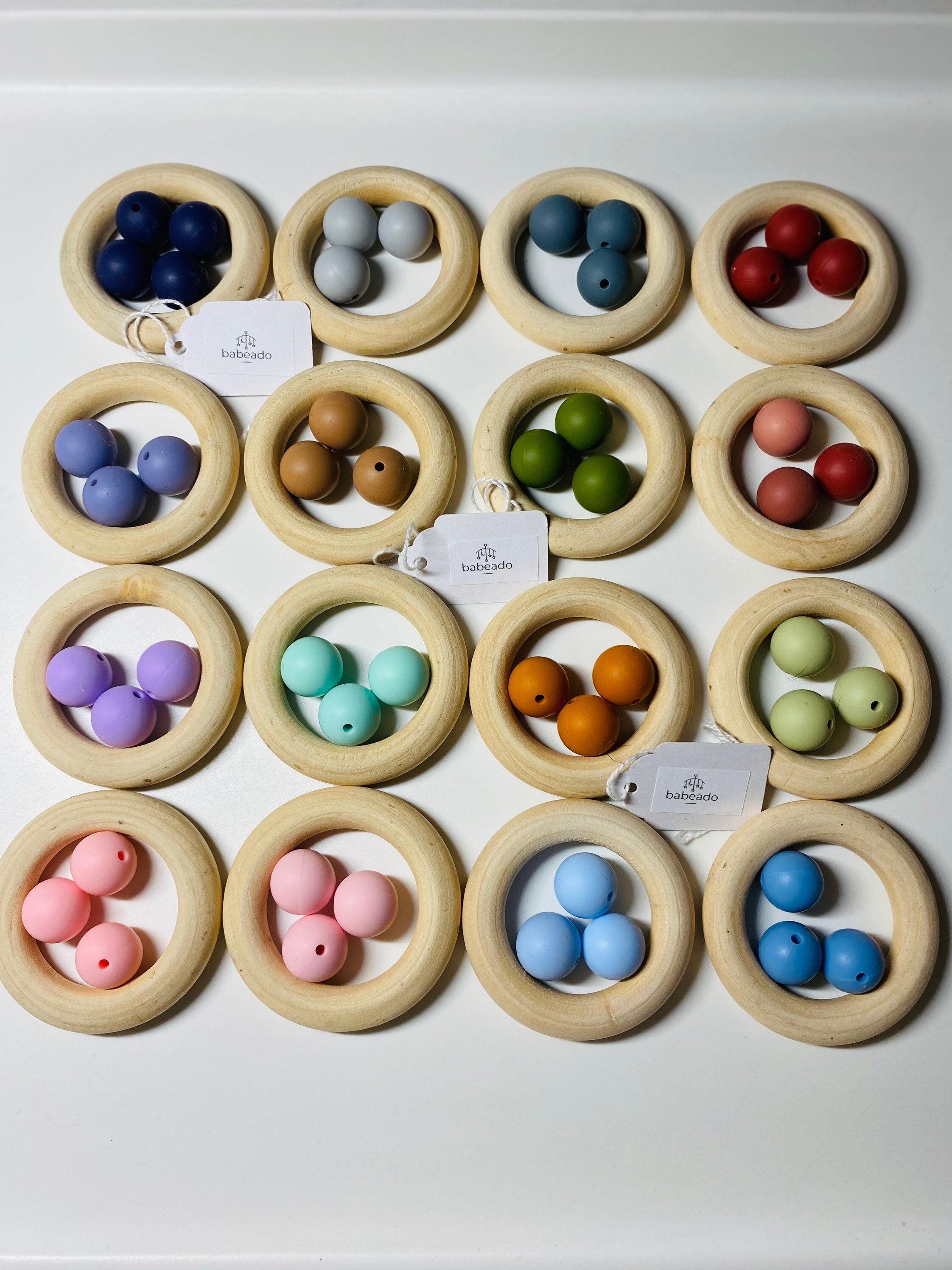 Personalised Baby Gift Rattle/Silicone Beads | Etsy