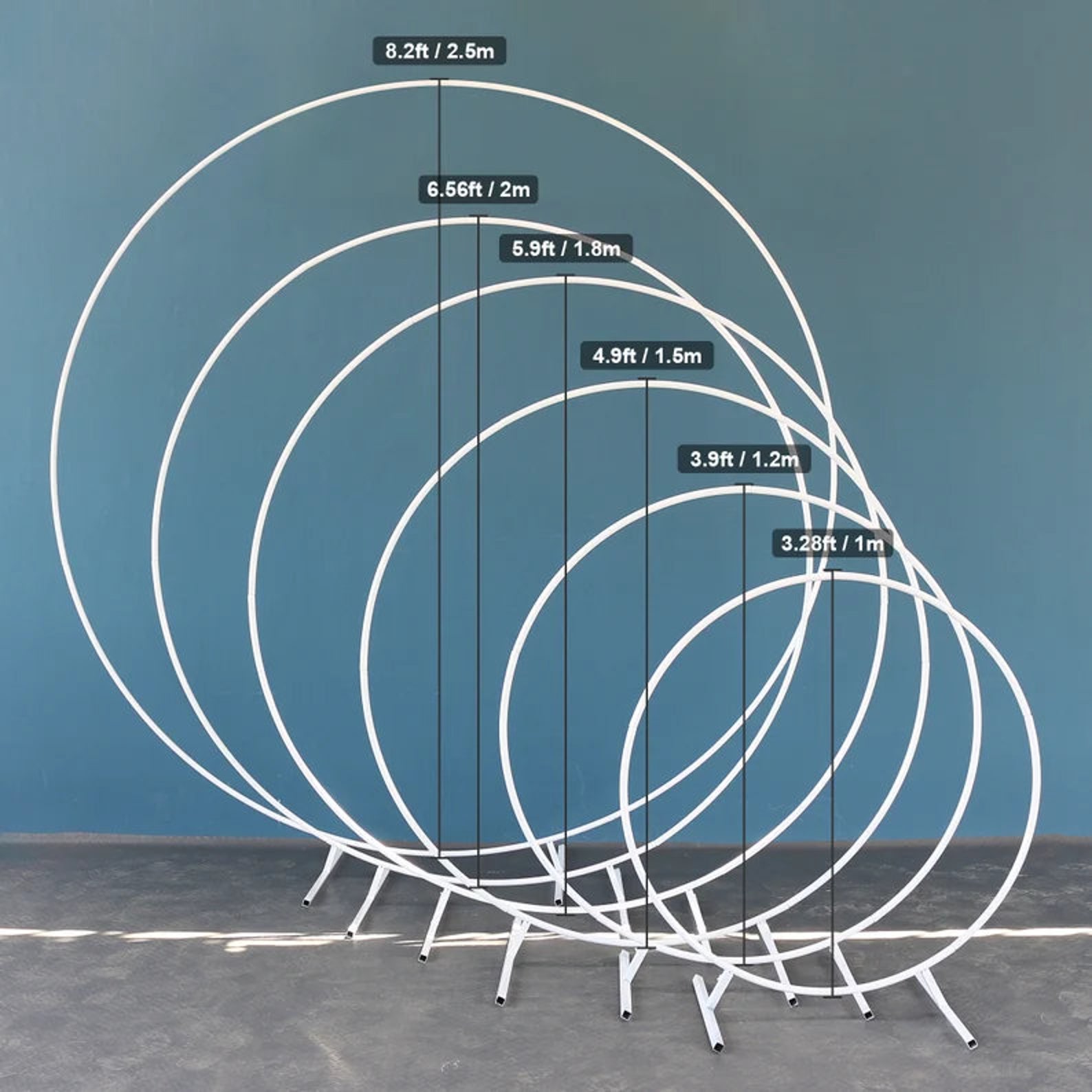 1PCS Golden Circular Arch, Metal Hoop With Stands for Wedding ...