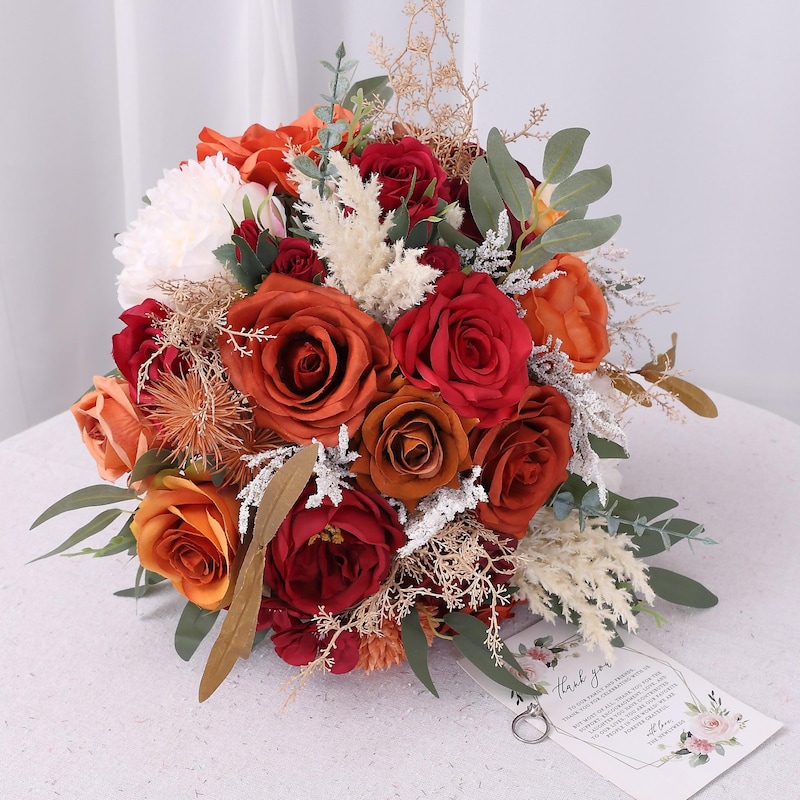Rust Bridal Bouquet - Etsy