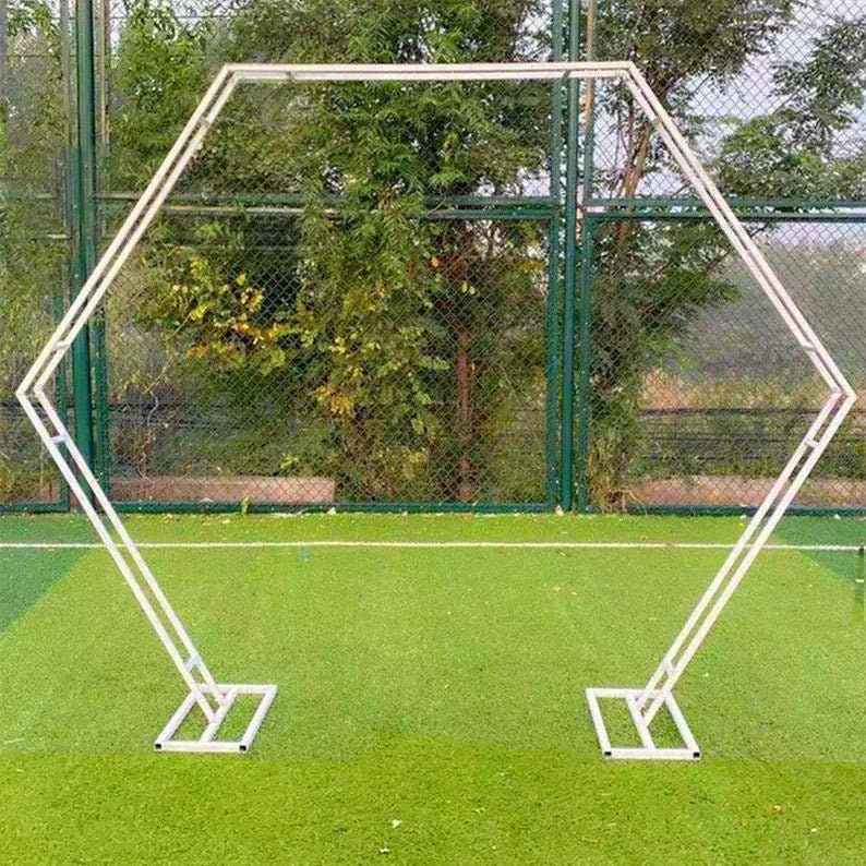 Double Tube Hexagonal Metal Arch Stand Handmade Iron Arch - Etsy