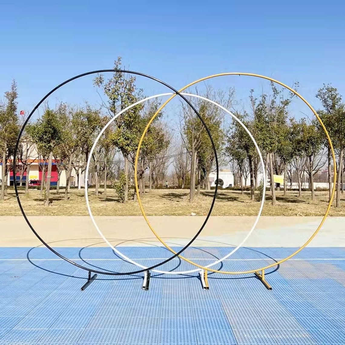 1PCS Golden Circular Arch Metal Hoop With Stands for Wedding - Etsy