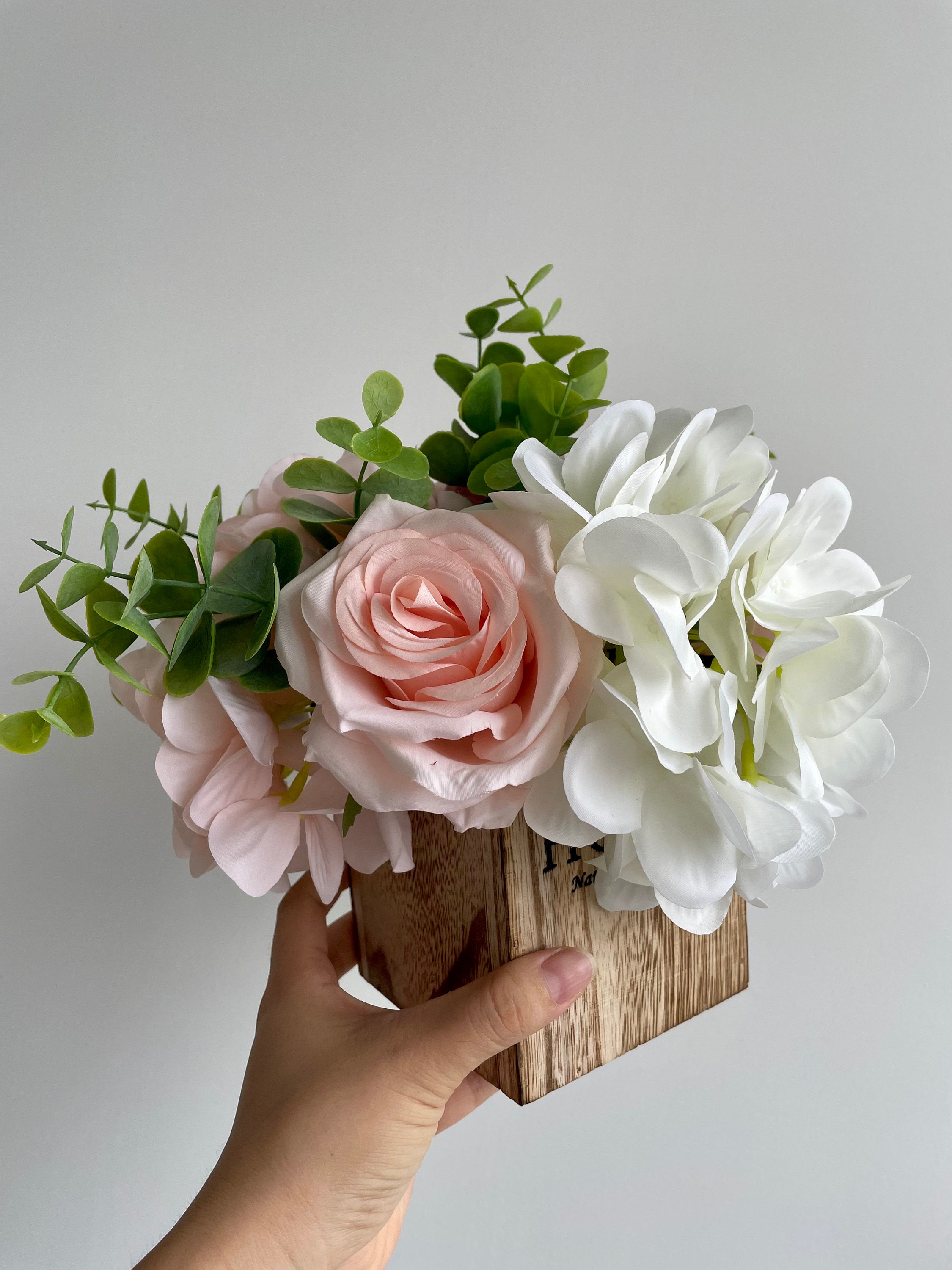 Silk Flower Arrangement Wedding Centerpieces for Tables Blush Flowers ...