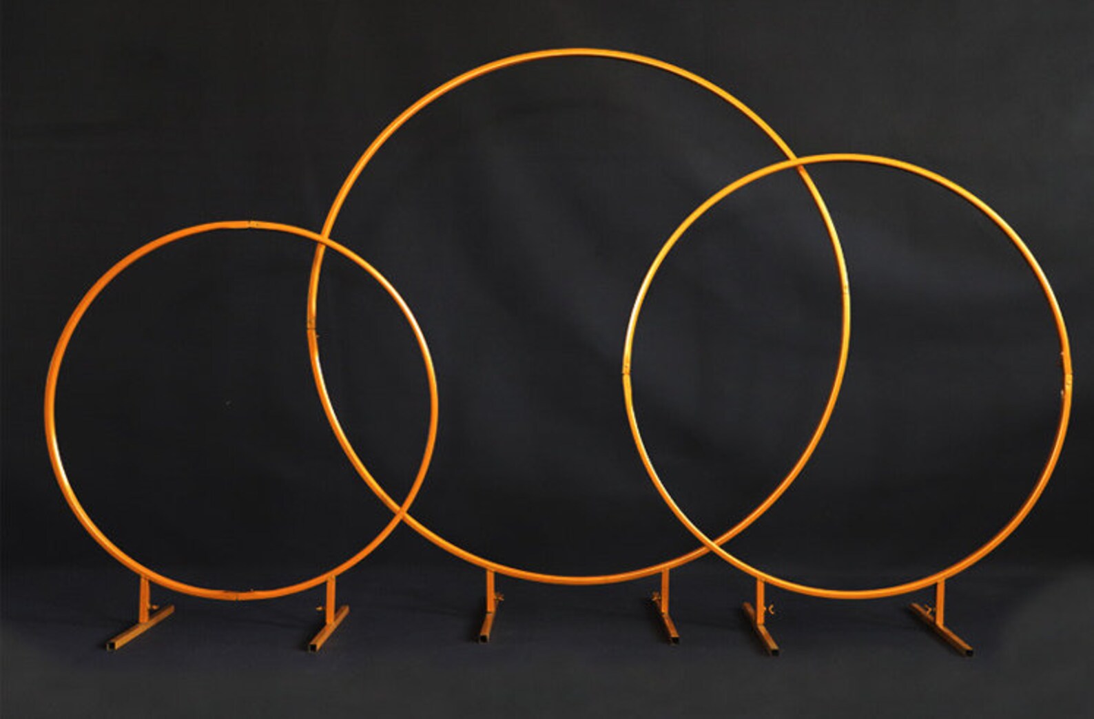 1PCS Golden Circular Arch, Metal Hoop With Stands for Wedding ...