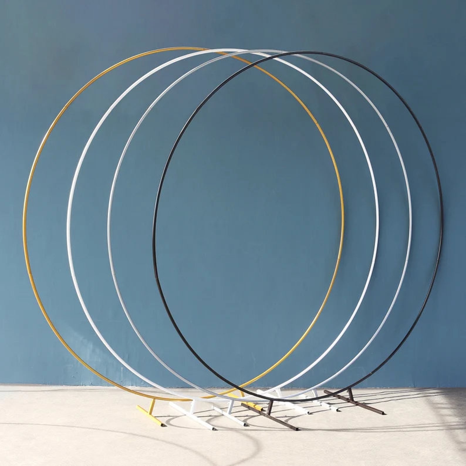 1PCS Golden Circular Arch, Metal Hoop With Stands for Wedding ...