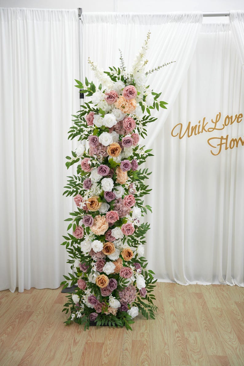 Dusty Rose Hydrangea Flower Runner: Silk Wedding Arch Arrangement - Etsy