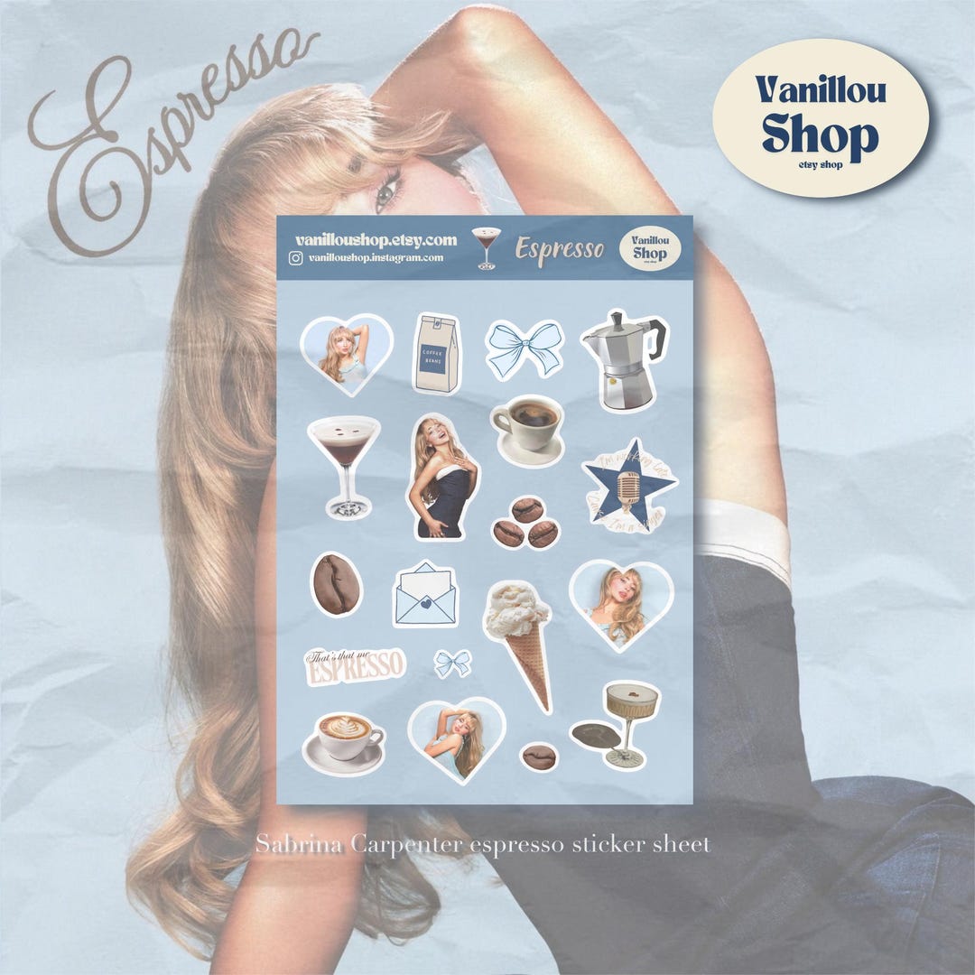 Sabrina Carpenter Stickers Set of 19 Stickers PHYSICAL VERSION - Etsy