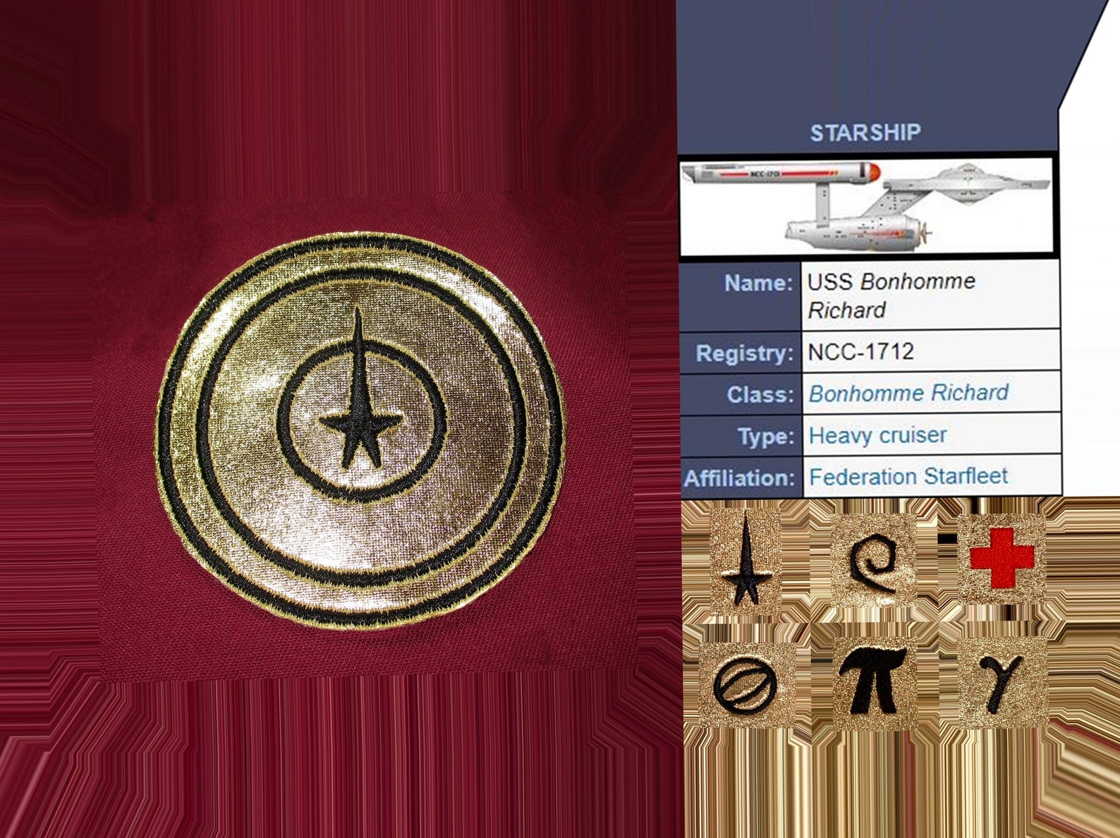 Star Trek TOS Patch Insignia Badge Uniform Costume Cosplay | Etsy