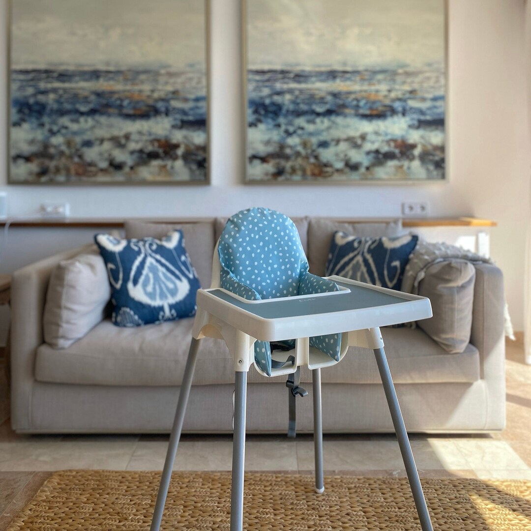 Wipeable Cushion for IKEA Antilop Highchair - Atlantic - Etsy