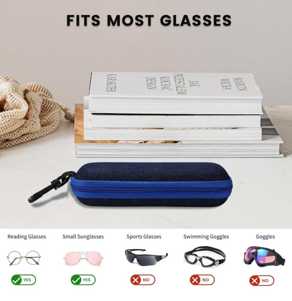 Portable Zip Eye Glasses Case Protector Reading Glass Case Sunglasses ...