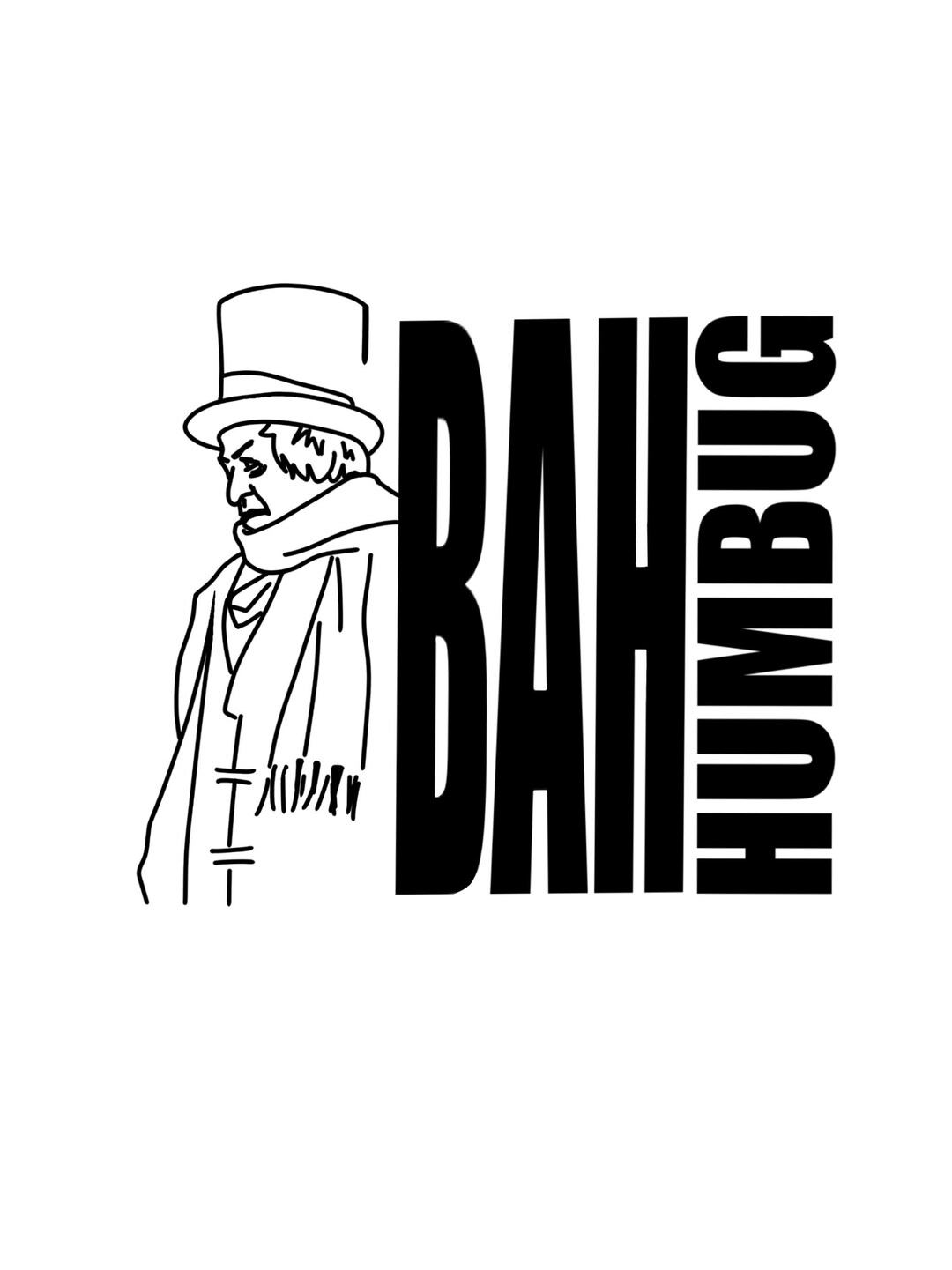 Scrooge BAH Humbug Digital File. SVG - Etsy