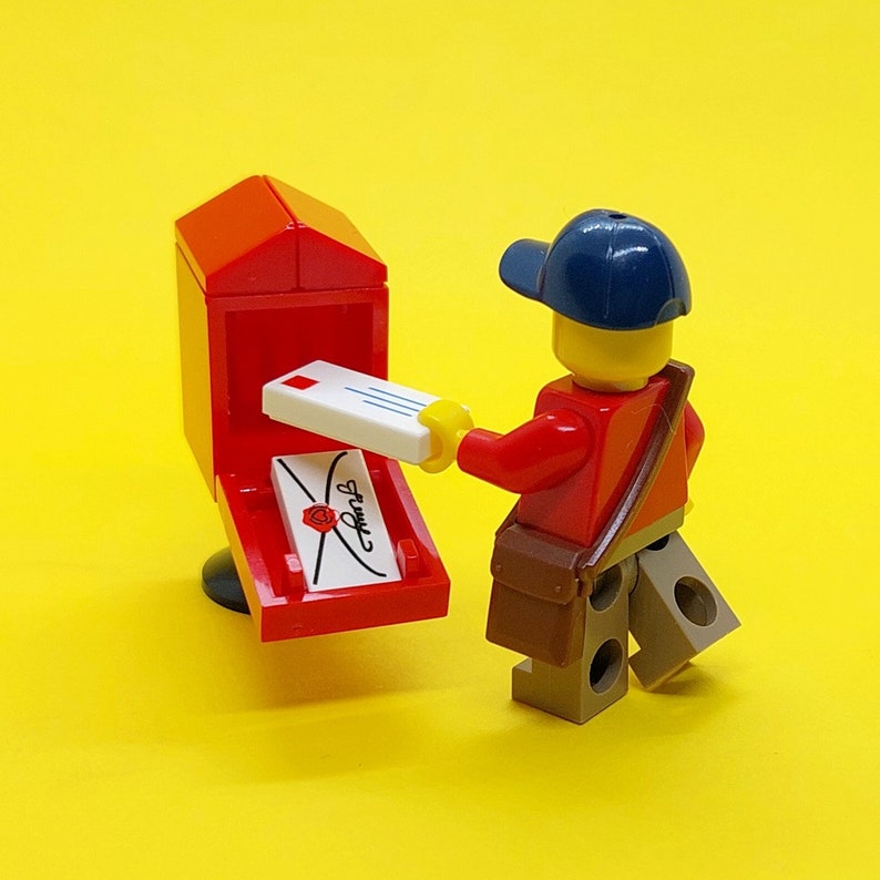 LEGO® City Postman Postal Worker Mail Man Minifigure With - Etsy UK