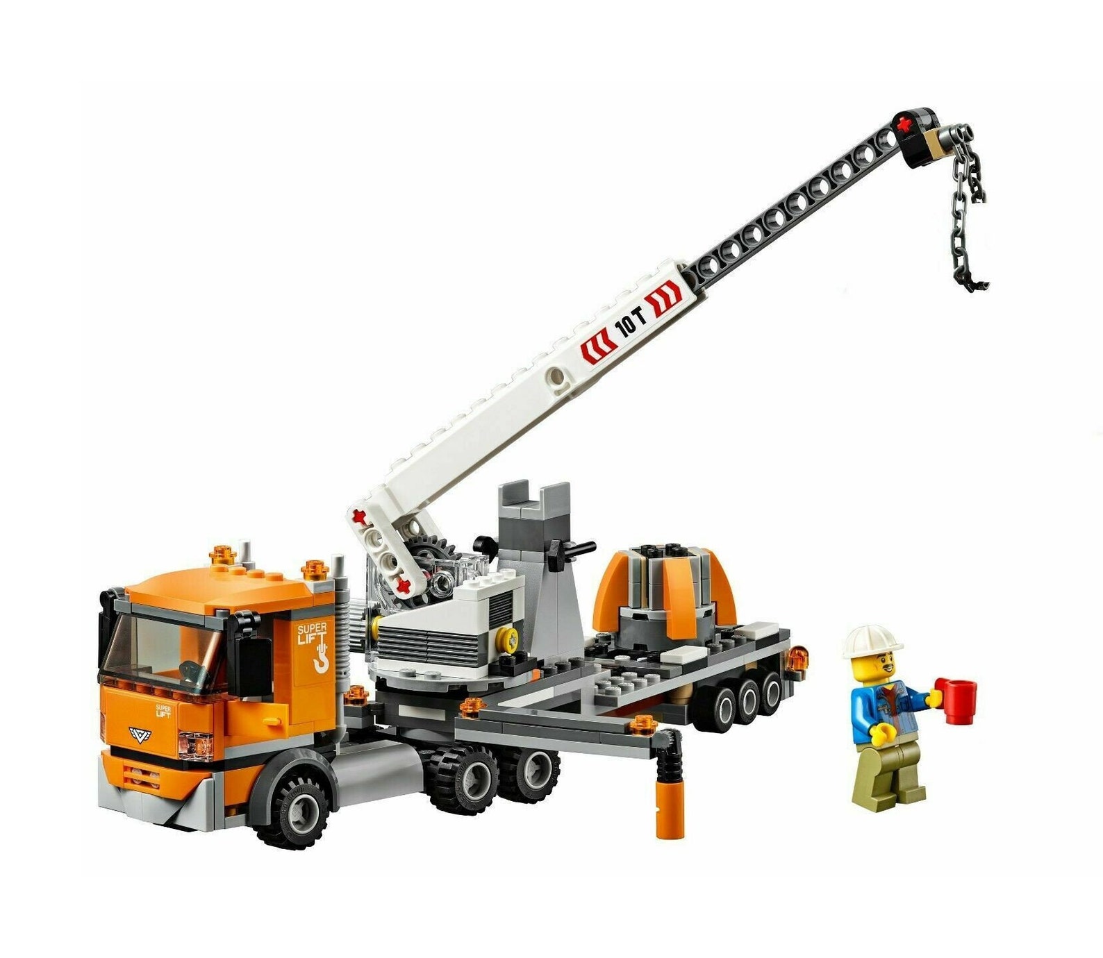 LEGO City Crane Construction Truck & Trailer Lorry With | Etsy