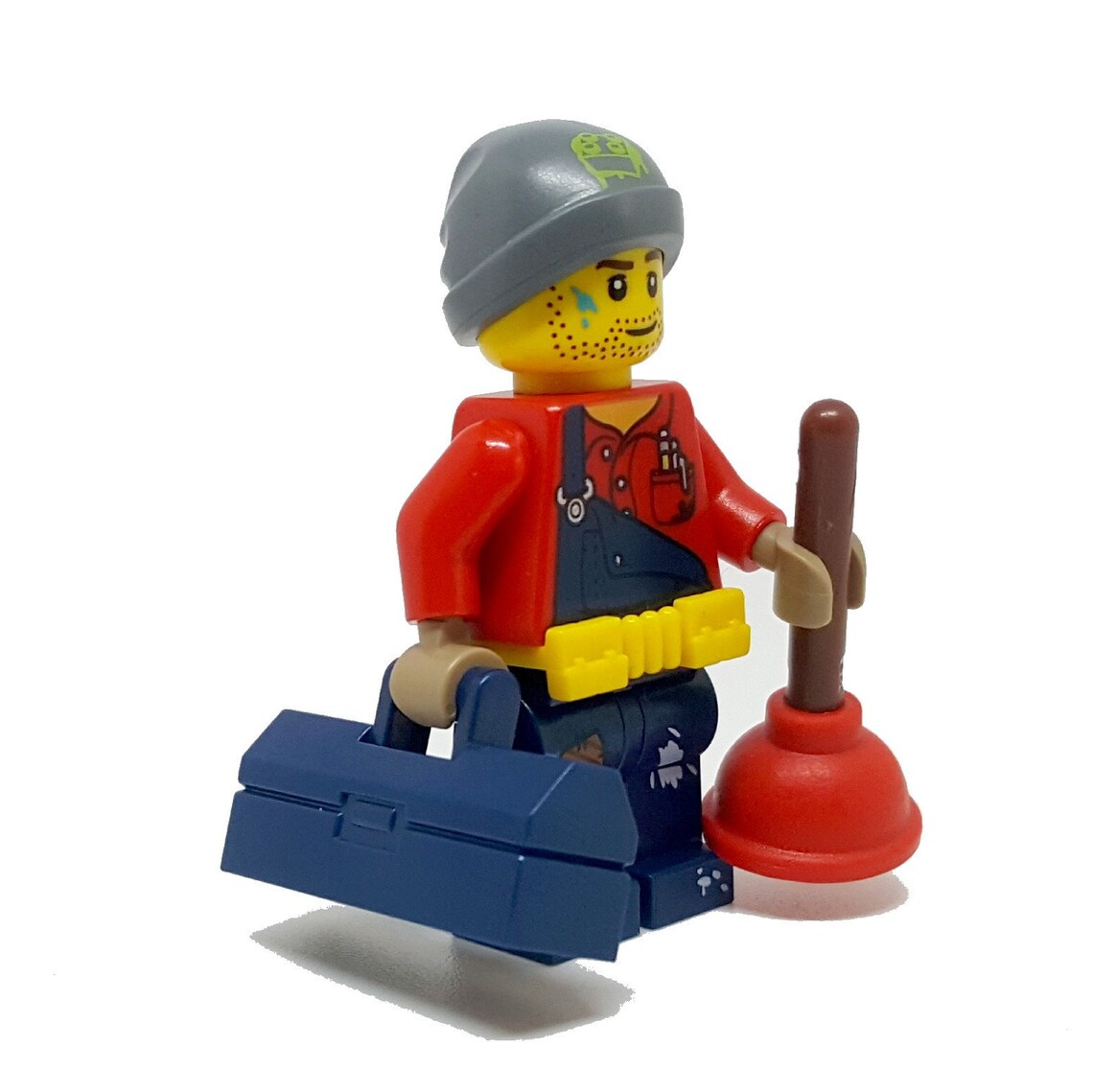 LEGO Plumber With Plunger Toolbox Beanie Hat Utility Belt | Etsy