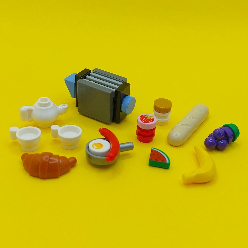 LEGO® Minifigure Food Toaster Teapot Teacups Breakfast Cooked - Etsy