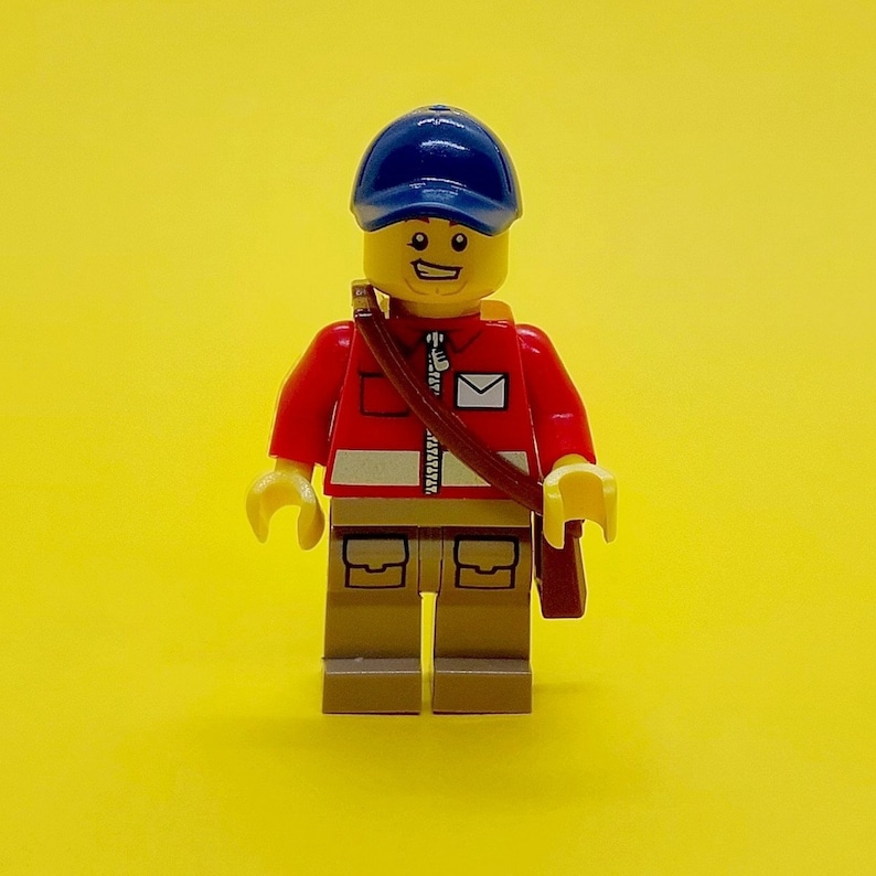 LEGO® City Postman Postal Worker Mail Man Minifigure With - Etsy UK