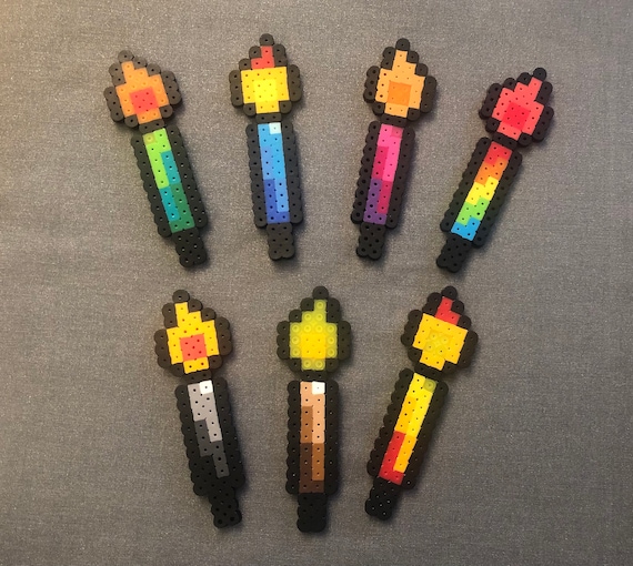 8-Bit Pixel Perler Candles Birthday Cake Celebration | Etsy