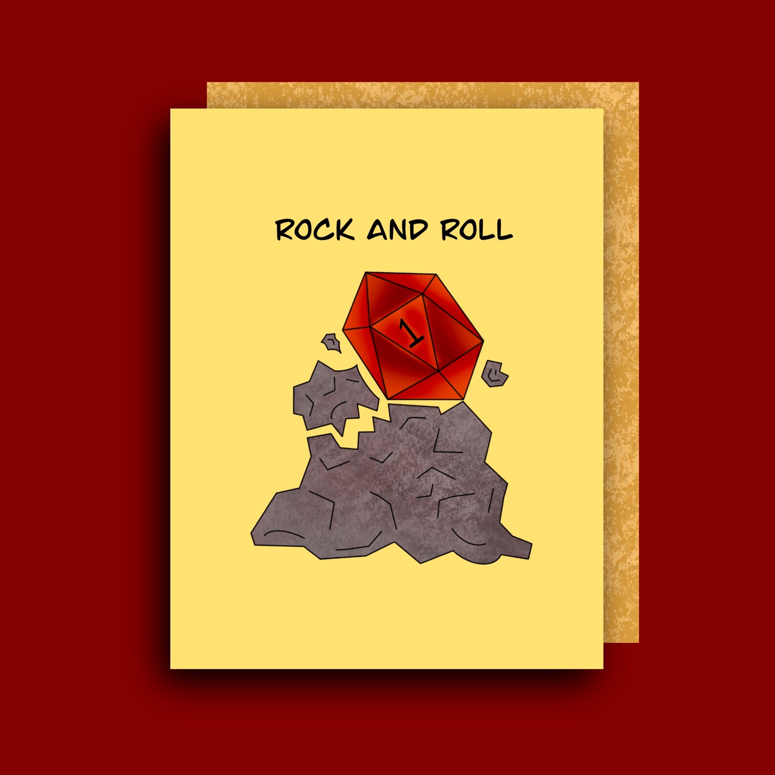 Rock and Roll D20 | Congratulations Celebration Holiday Greeting Card ...