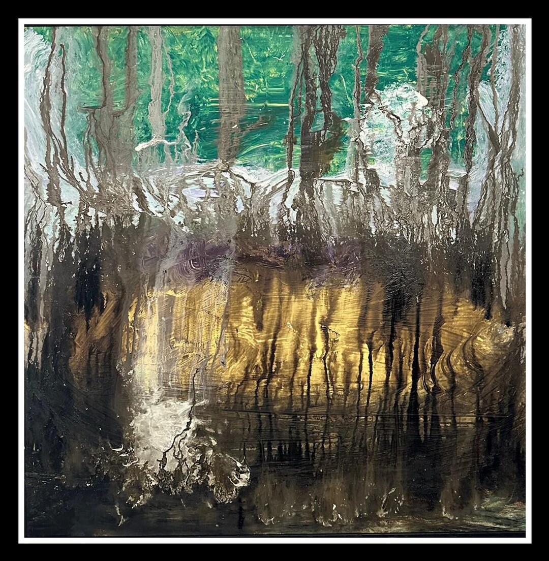 Rainforest Sticks Framed Oil Painting on Hardwood Board - Etsy