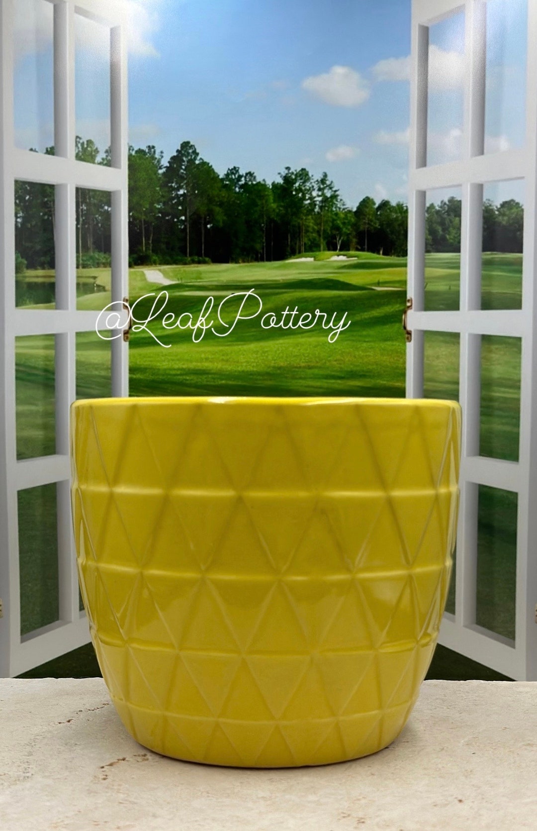 Sunny Yellow Ceramic Planter Pot/planters and Pots/ceramic Planters ...