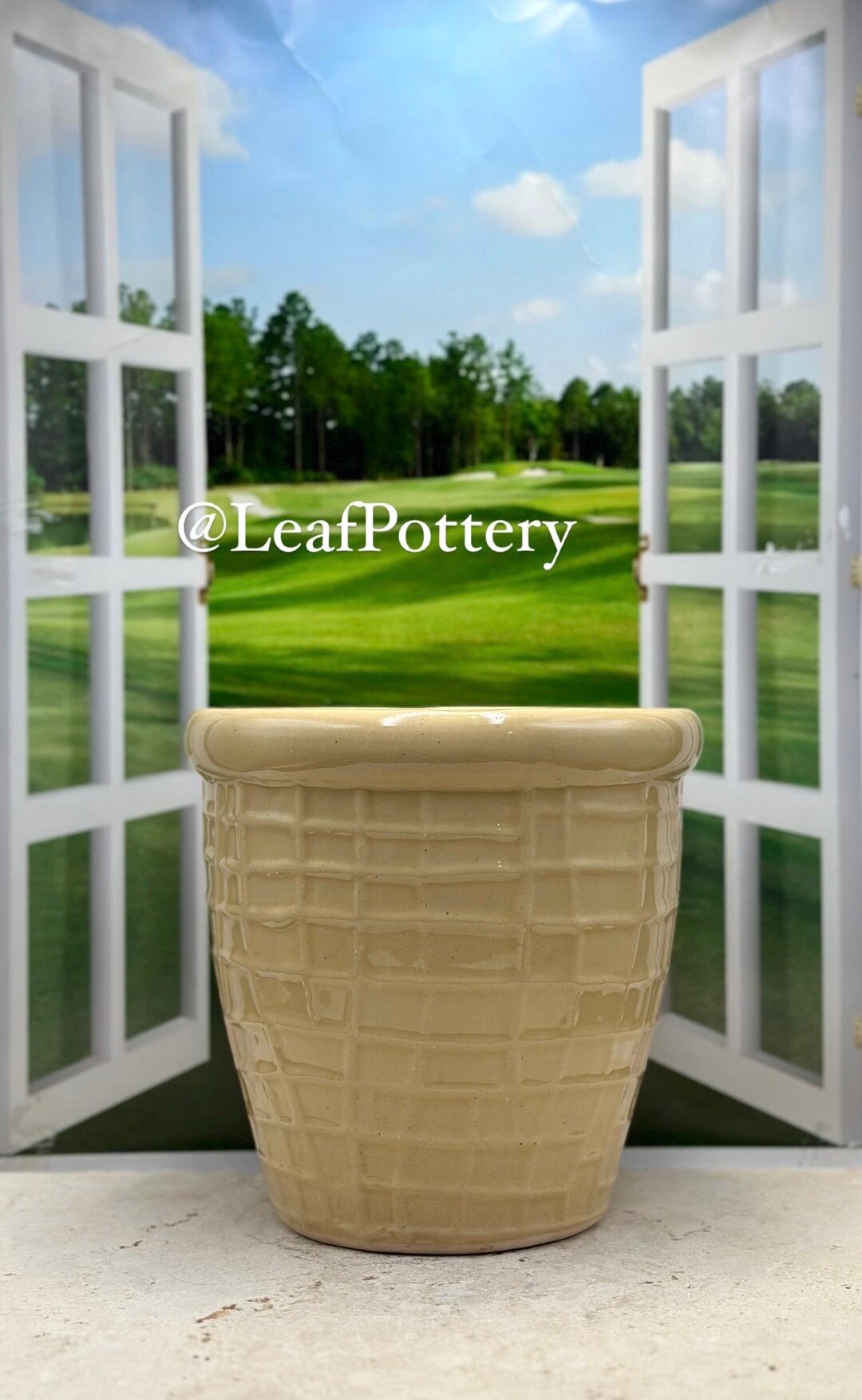Camelia cream Beige ceramic Planter Pot With Drainage Hole/planters and ...