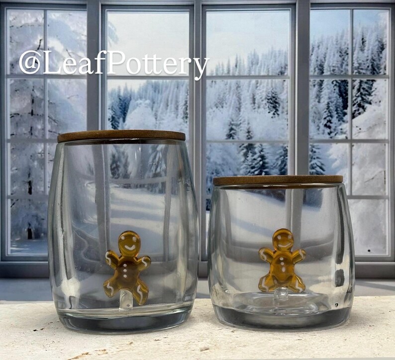 Gingerbread Man Cookie Jar - Christmas Decor Kitchen Countertop ...