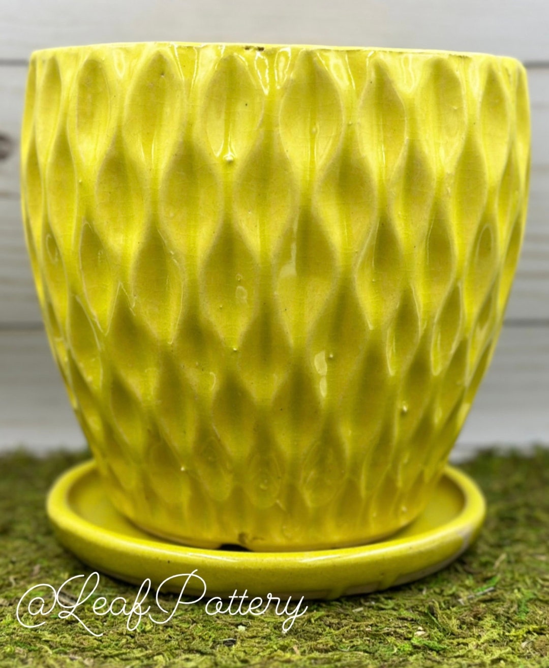 Tweety Yellow Ceramic Planter Pot With Saucer Attached - Etsy