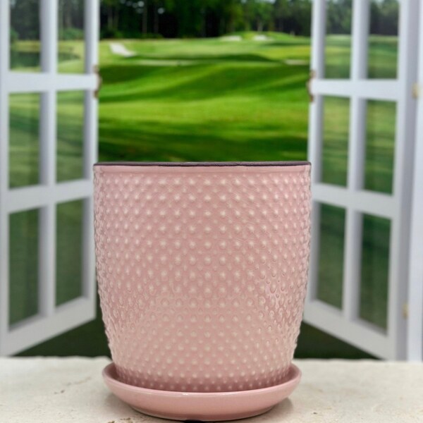 Pink Ceramic Planter - Etsy