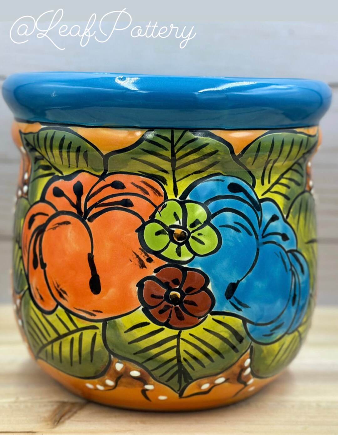 Tangelo Talavera Handmade Multi Colored Ceramic Planter Pot/planters ...