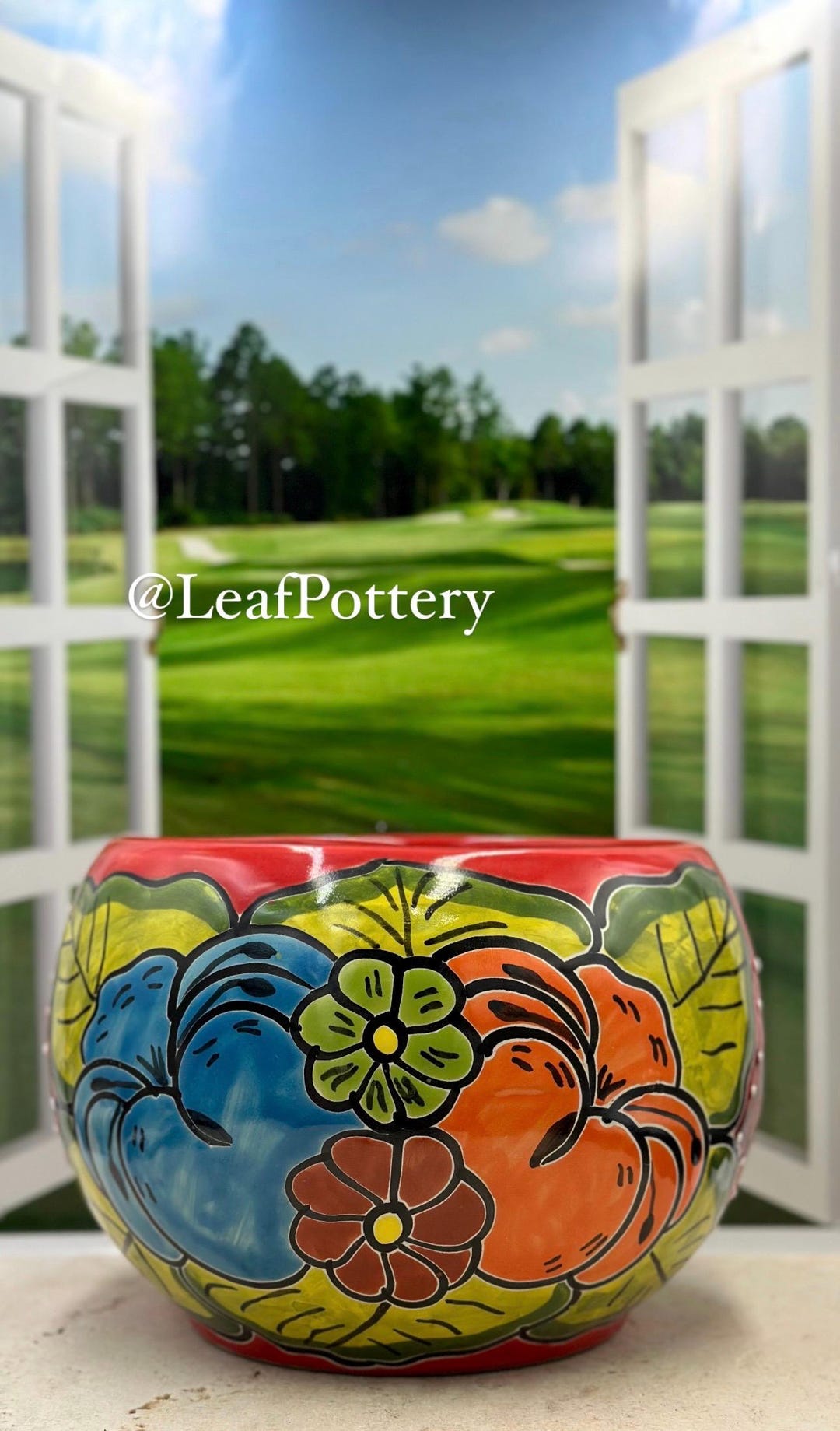 Minerva Talavera Handmade Multi Colored Ceramic Planter Pot/planters ...