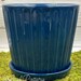 Pancho SM Blue Ceramic Planter Pot With Saucer Attached/planters and ...