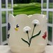 Benedicta Scallop Spring Flowers Multi Colored Ceramic Planter Pot ...