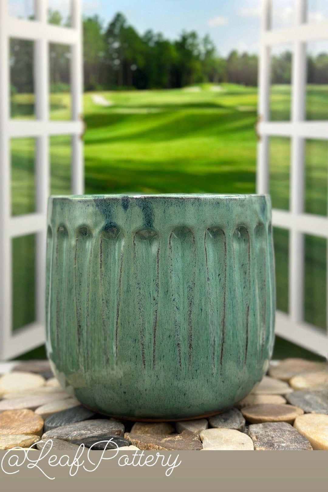 Marilu Turquoise Clay/ceramic Planter Pot/ Planters and Pots/birthday ...